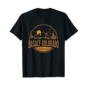 Vintage Basalt, Colorado Mountain Hiking Souvenir Print T-Shirt