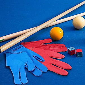 Libima 60 Pcs Billiard Pool Gloves 3 Fingers Billiard Gloves Left and Right Hand Billiard Gloves Universal Cue Sports Gloves for Women Men Billiard Shooters Accessories (Red, Blue, Black)