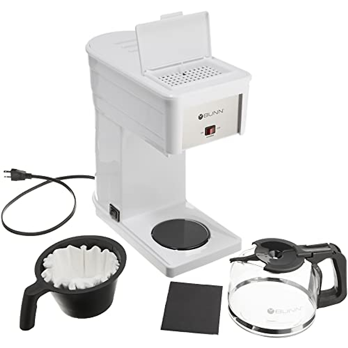 BUNN GRW Velocity Brew 10-Cup Home Coffee Brewer, White