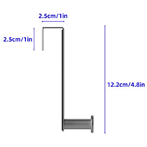 Qflushor Over The Cabinet Door Hooks, Towel Hanger for Bathroom, Cupboard, Kitchen Towel Hook Over Cabinet Door, Over Cabinet Towel Hook Kitchen, Silver 2 Pack