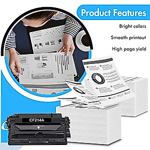 14A CF214A Toner Cartridge 1-Pack Black Compatible for HP 14A CF214A 14X CF214X Laserjet Enterprise MFP 700 M712 M712n M725 M725dn M712dn M725f M725z M712xh M725z M712 M725 Series Printer High-Yield