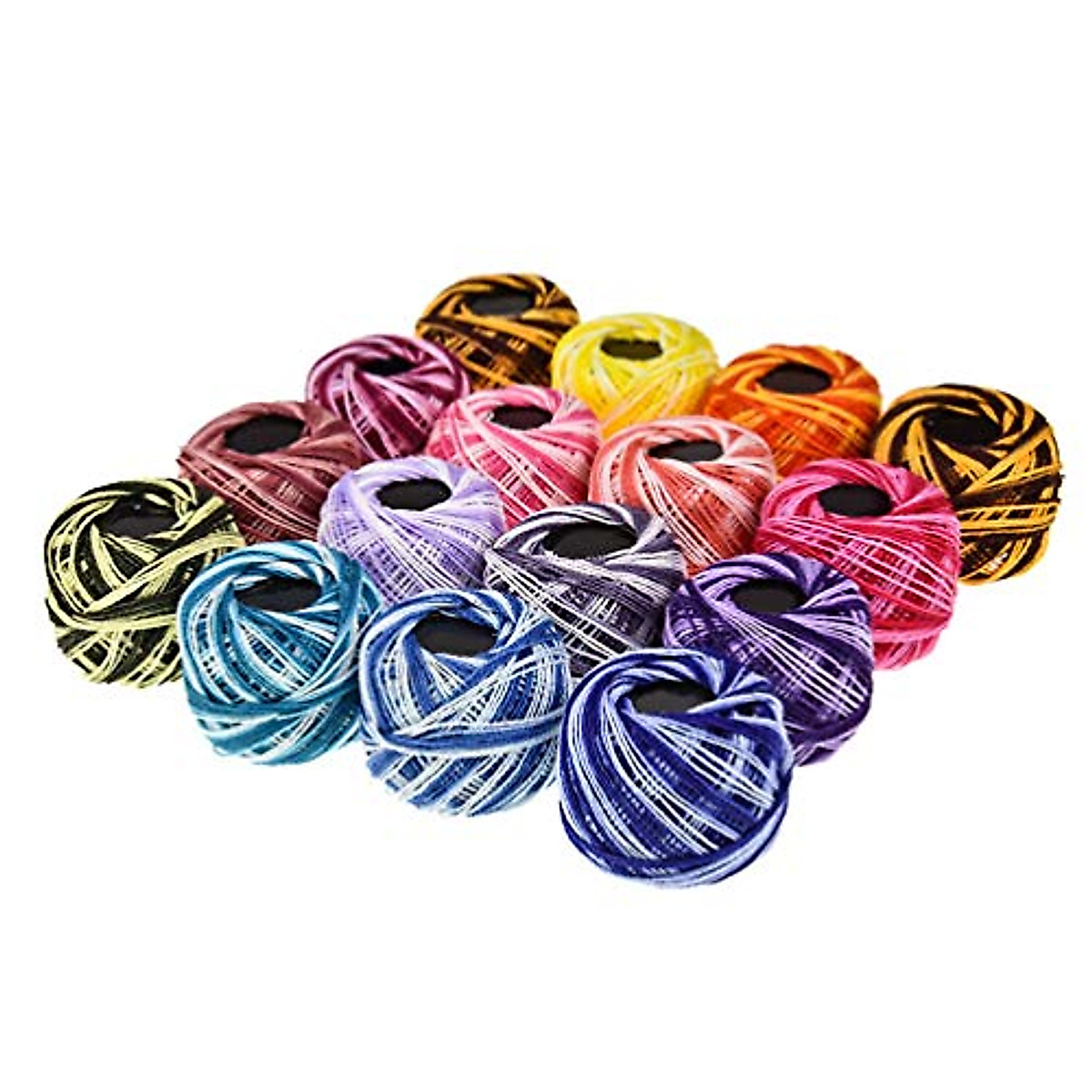 Beavorty Bracelet Making Kit 16 Roll Embroidery Thread Floss Set Rainbow Color Cross Threads Sewing Thread Wool Cotton Line Sewing Craft Art Supplies (Mixed Color) Bracelet Making Kit Beads