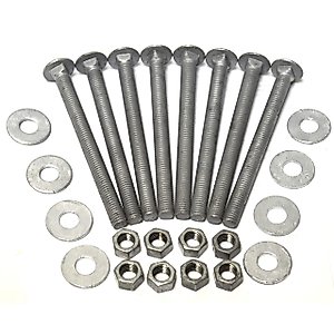 Dock Hardware 1/2" x 6" Galvanized Carriage Bolt Set (Pack of 8)