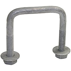 Galvanized Square U-Bolts [Set of 4] Size: 3.19" H x 3.06" W x 0.5" D