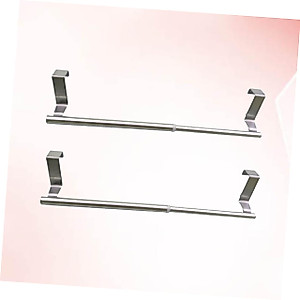BUGUUYO 2pcs Towel Holder Towel Rack for Kitchen Hand Towel Stand Towel Rack for Bedroom Towel Rack for Closet Bath Towel Rod Kitchen Towel Hanger Stainless Steel Rack Bathroom Accessories