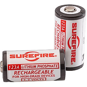 SUREFIRE 123A Rechargeable Batteries Includes Charger SFLFP123-KIT