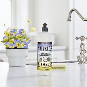 MRS. MEYER'S CLEAN DAY Liquid Dish Soap, Biodegradable Formula, Compassion Flower, 16 fl. oz