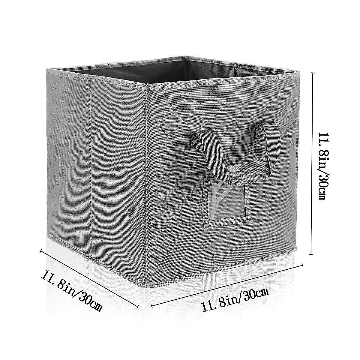 LSNDEE Large Storage Box Organizer, Cloth Storage Bins With Handles, Foldable Fabric Storage Cubes, Closet Organizers For Home And Office, 11.8 "X 11.8 " X 11.8 ", 3 Pack