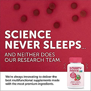 SmartyPants Kids Probiotic Immunity Gummies: Prebiotics & Probiotics for Immune Support & Digestive Comfort, Strawberry Crème Flavor, 60 Gummy Vitamins, 30 Day Supply, No Refrigeration Required