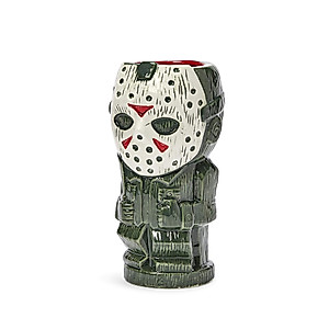 Friday The 13th Geeki Tikis Jason Voorhees Mug | Official Horror Collectible Tiki Style Ceramic Cup | Holds 26 Ounces