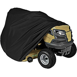 Tractor Cover Waterproof Riding Lawn Mower Cover Heavy Duty Water Sun Resistant Garden Tractor Lawn Mower Cover with Zipper Bag Size L72 xW55 xH47 in
