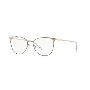 A|X ARMANI EXCHANGE Women's AX1034 Cat Eye Prescription Eyeglass Frames, Rose Gold/Demo Lens, 52 mm