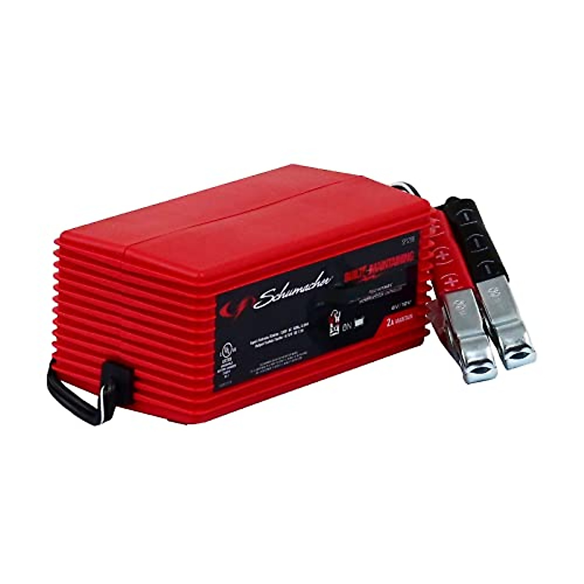 Schumacher SP1296 Fully Automatic Battery Charger and Maintainer – 2 Amp, 6V/12V - For Car, Boat, and Power Sport Batteries