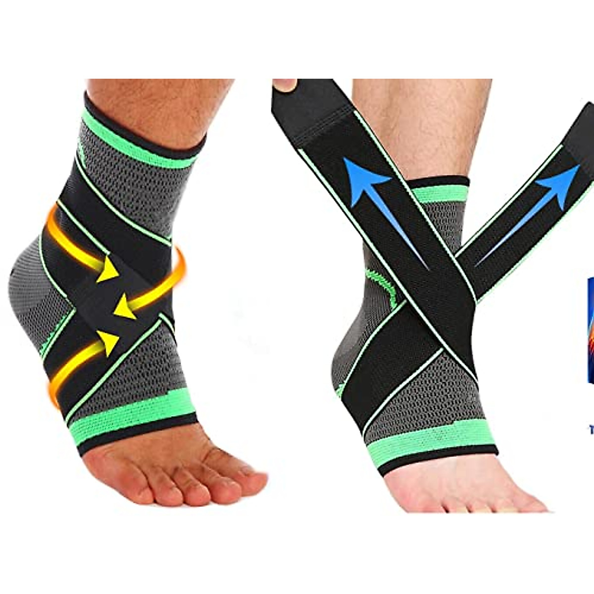 Dr A-Z Compression Foot Socks for Men & Women 2PCS - Sleeves Arch Support, Heel Spurs- Best Plantar Fasciitis Sleeves for Plantar Fasciitis Pain Relief, Heel Pain, & Treatment for Daily Use M-L - Pair