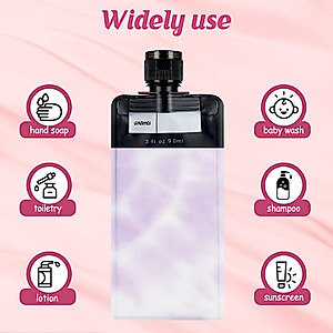 XEFINAL 18 PCS Refillable Travel Pouches Proof Refillable Squeeze Pouches Portable Travel Fluid Makeup Packing Bag for Shampoo Conditioner Lotion Soap Hand Soap