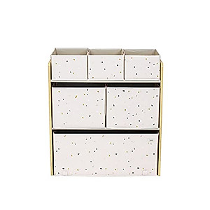 3 Sprouts Multi Bin Toy Organizer - Durable Kids Toy Storage Organizer with Bins - Toy Organizers and Storage Solution - Terrazzo Palest Pink