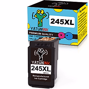 YATUNINK Remanufactured Ink Cartridge Replacements for Canon PG-245XL 245 XL 245XL PG-243 Black Ink Cartridge for Canon Pixma TR4522 MG2522 MG2922 TS302 MX490 MX492 TR4550 TS3122 Printer(1Black)