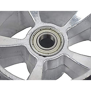 AlveyTech Solid Rear Wheels - 4 1/2" x 2 1/2" fits the Razor Ground Force Electric Go-Kart, Replacement Drifter Tire Assembly, Hub Set, Back Cart Wheel, Power E-Scooter, Trike Parts