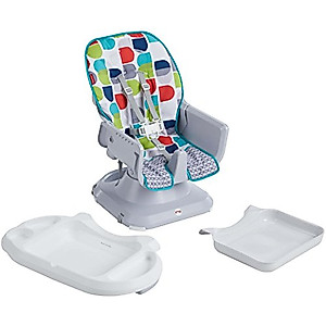 Fisher-Price SpaceSaver High Chair, Blue/Green