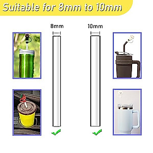 Straw Covers Cap for Stanley Cup - 8Pcs Straw Tip Covers Compatible with Stanley 30&40 Oz Tumbler, Soft Silicone Dust-Proof Straw Cover, Cute Straw Protectors for Stanley Cups Accessories