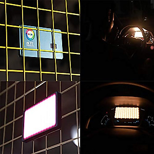 Fenxbzy Falcon Eyes F7 12W RGB Led Video Light,Portable Photography Light with Honeycomb Grid and Softbox,CRI 97,2500K-9000K,Magnet Adsorption Function,Multiple Scenario Mode for Live Streaming Video