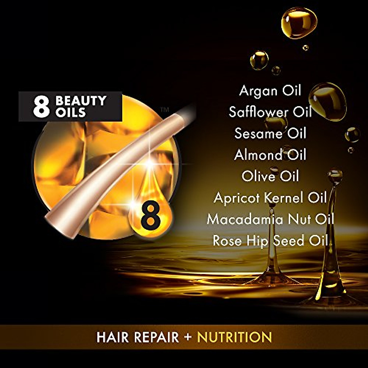 GLISS Hair Repair Nutritive Oil, Weightless Treatment for Fine to Normal Hair, 5.1 Ounces (Pack of 3)