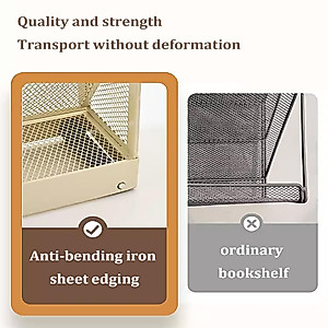 Rolling Cart Organizer Metal 6 Tier Rolling Cart with Wheels Magazine Rack Book Carts with Wheels for Bedroom Living Room Home School,Black,8 Tier