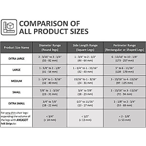 Aneaseit Chair Leg Floor Protectors - 16 pcs Black - Felt Bottom Silicone Pads for Hardwood Floors & Furniture Feet - Rubber Caps for Chairs - Large