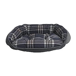 Bowsers Crescent Bed, Large, Greystone Tartan