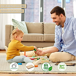 Amyracel Office Chair Mat for Medium Pile Carpet, 36“x 48” Delivered Flat Chair Mat for Carpeted Floors - Easy Chair Rolling, Heavy Duty Studded Desk Chair Mat for Carpet