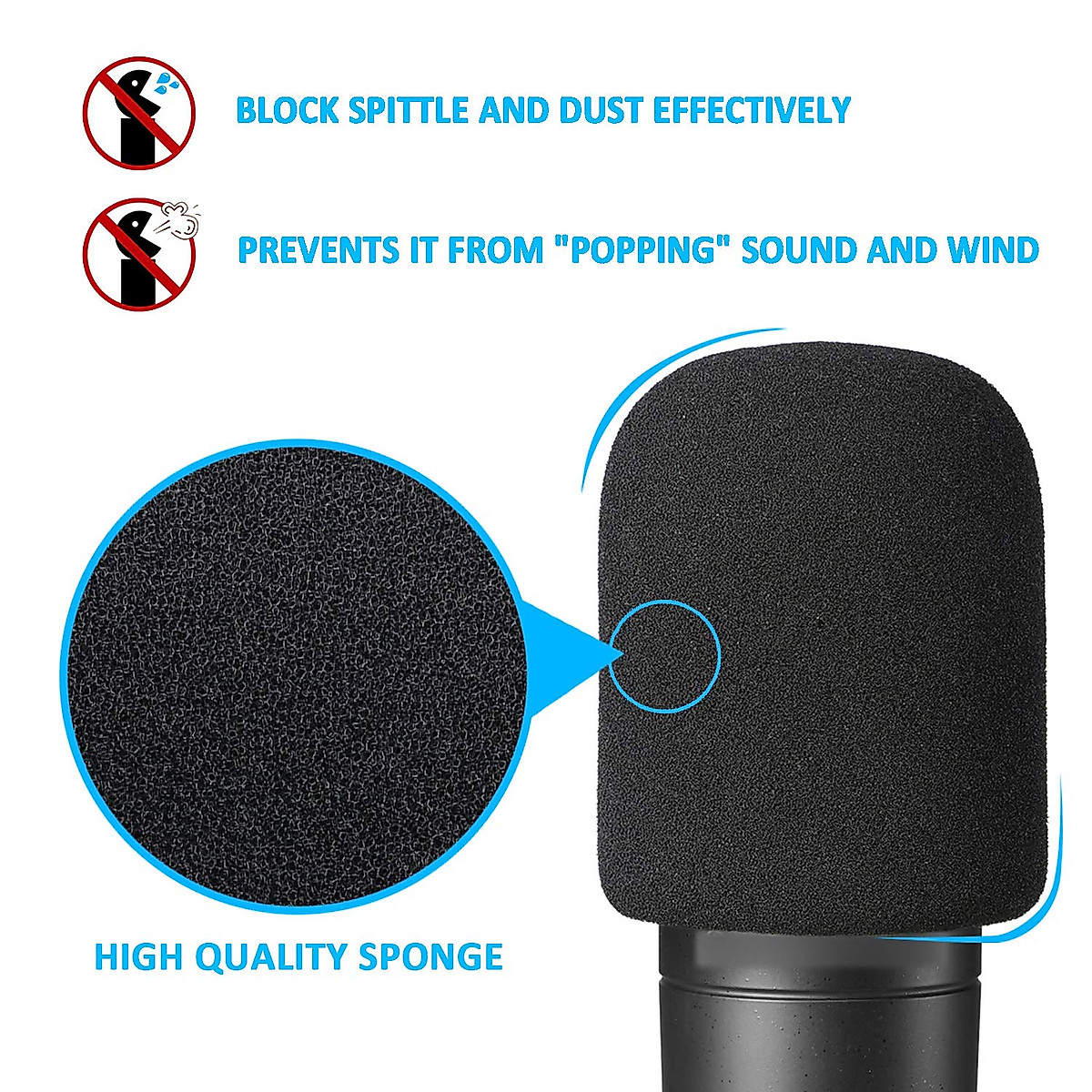 Audio-Technica AT2020 Mic Boom Arm with Foam Windscreen, Suspension Boom Scissor Arm Stand with Pop Filter Cover for Audio-Technica AT2020 Microphone by SUNMON