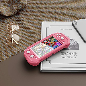 iNOTOGG Coral Compatible with Nintendo Switch Lite Case with Anti-Scratch and Shock Absorbing Protective Cover, Protects from Scratches, Dust, Fingerprints, and Falls