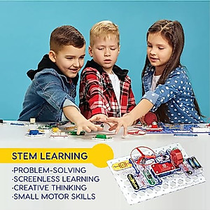 Snap Circuits Jr. SC-100 Electronics Exploration Kit, Over 100 Projects, Full Color Project Manual, 28 Parts, STEM Educational Toy for Kids 8 +