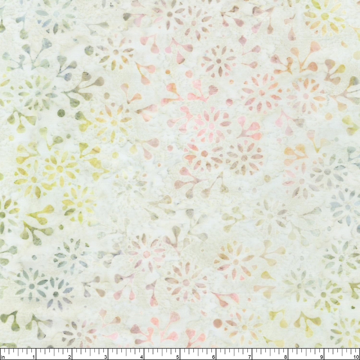 Robert Kaufman Artisan Batik Bamboo Garden Flowers, Fabric by The Yard (Dove)