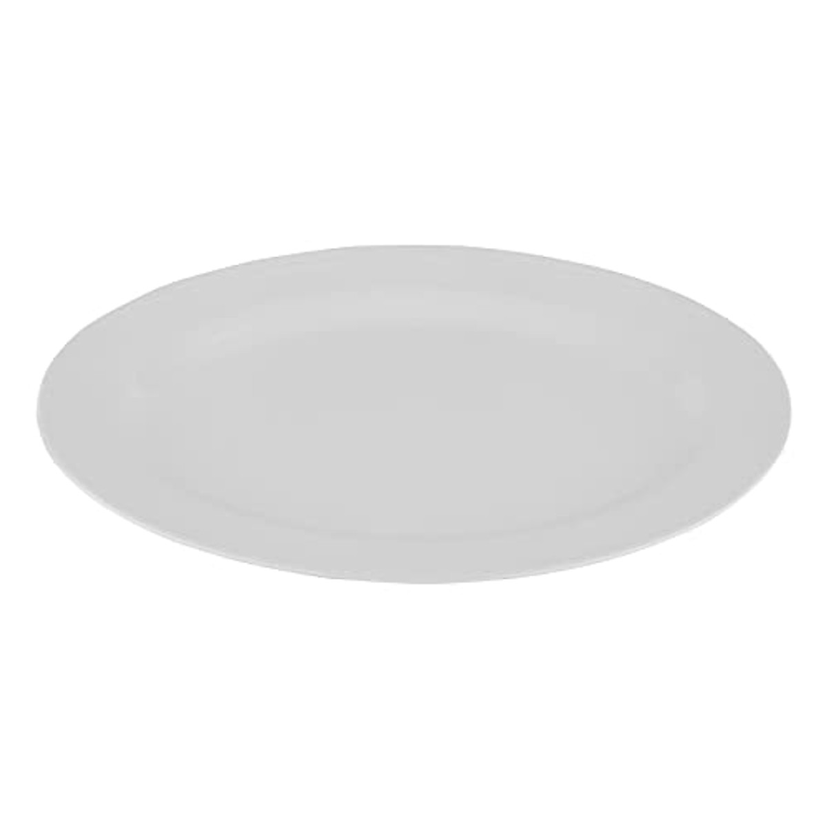 G.E.T. OP-618-W White 18" x 13.5" Oval Platter, Break Resistant Dishwasher Safe Melamine Plastic, Milano Collection