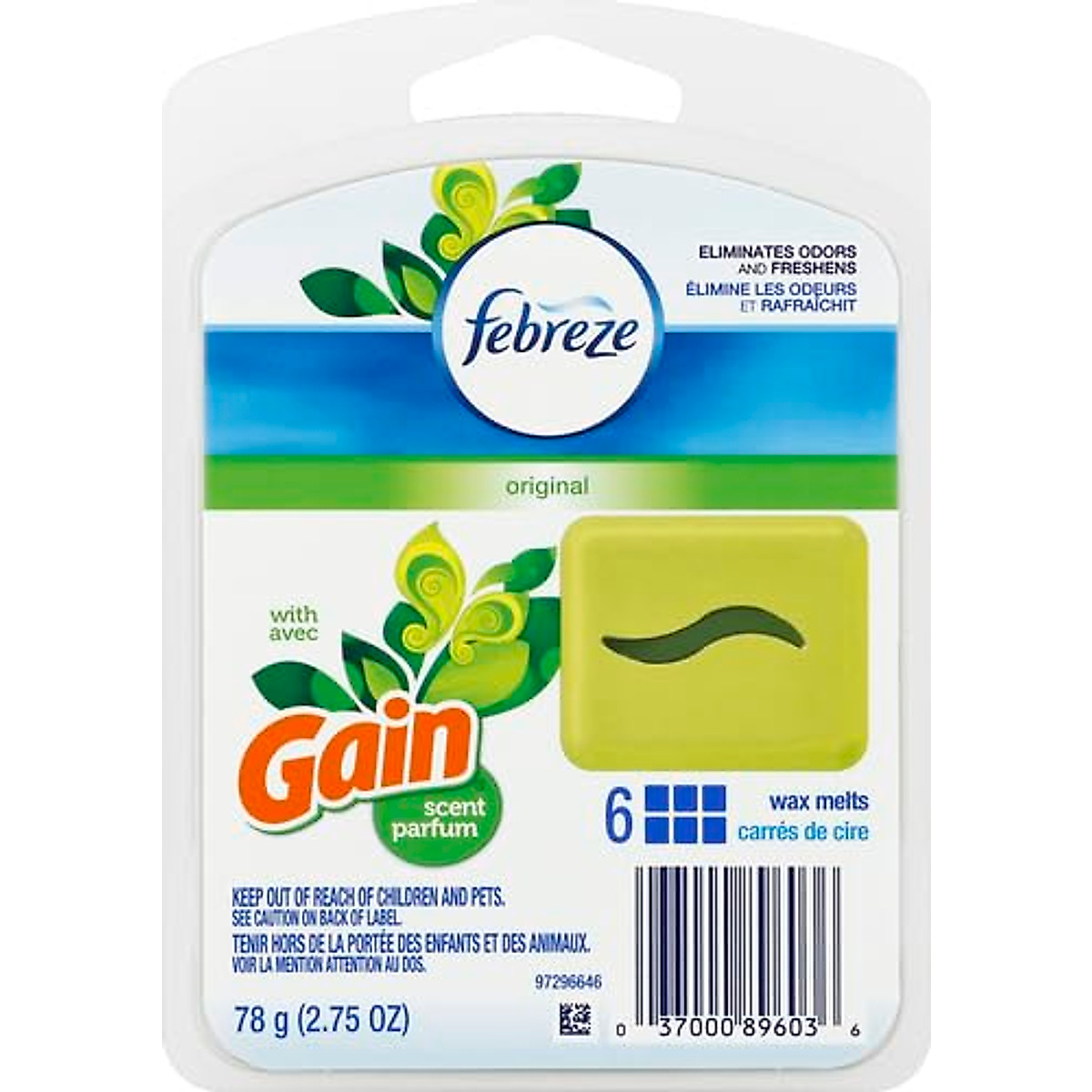 Febreze Wax Melts Gain Original Air Freshener (1 Count, 2.75 Ounce)