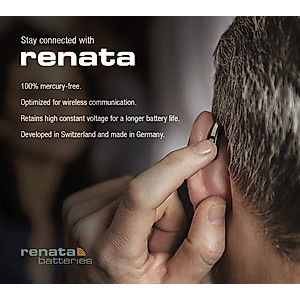 Renata Size 312 Zinc Air 1.45V Hearing Aid Battery - Designed in Switzerland (60 Batteries)