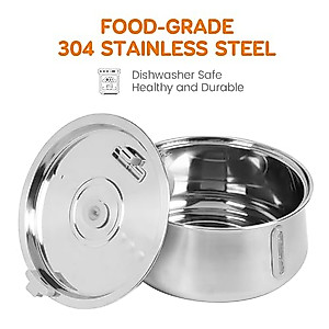 Pawque Stainless Steel Cat Water Fountain Inside, 4.0L/1.05Gal Automatic Pet Fountain Dog Water Bowl with Water Level Window & Ultra-Quiet Pump for Multiple Cats Small Medium Dogs Pets