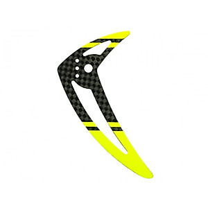 MICROHELI Carbon Fiber Vertical Fin (Yellow) - Blade 200 SRX