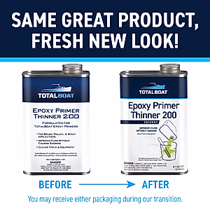 TotalBoat Epoxy Primer Thinner 200 Marine Solvent (Quart), Clear, 32 Fl Oz (Pack of 1)