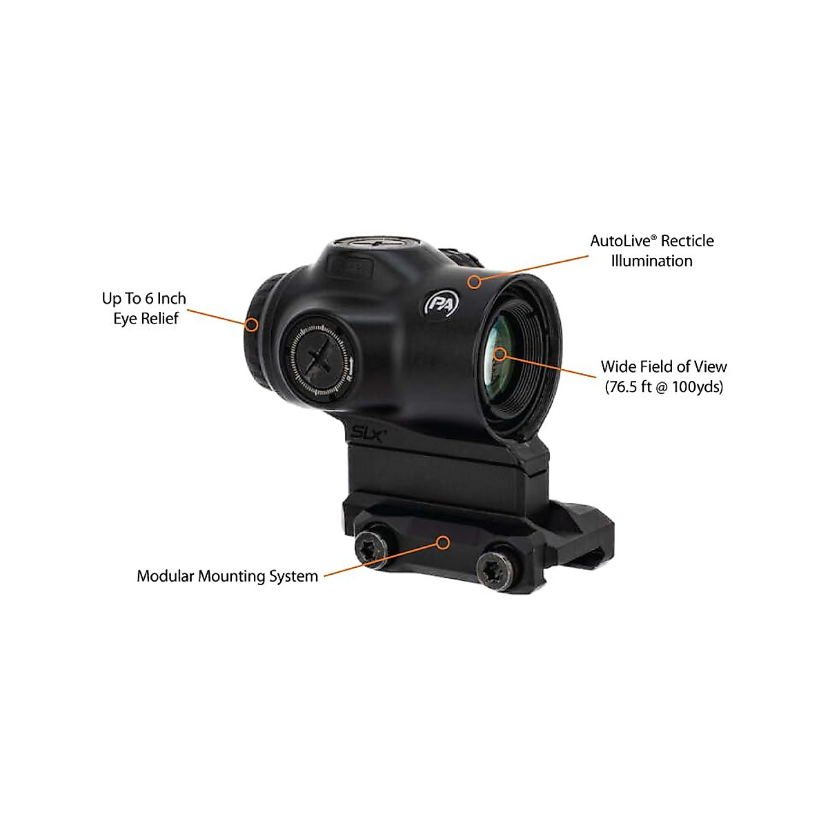 Primary Arms SLX 1X MicroPrism with Red Illuminated ACSS Gemini 9mm Reticle