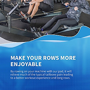 Hornet Watersports Memory Foam Rowing Machine Seat Cushion Designed for Rowing Machine Concept 2 Rower, Hydrow Rower and Water Rower - Rower Pad