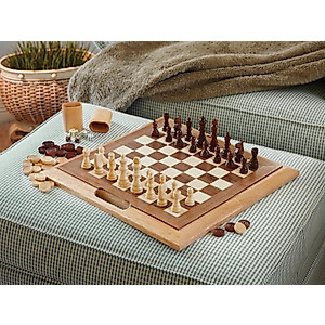 Mainstreet Classics Dutchman 3-in-1 Combo Folding Board Game Set