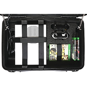 Case Club Gaming Station fits Xbox One X/S. Portable Gaming Station with Built-in 24" 1080p Monitor, Storage for Controllers, Games, and Included Speakers (Xbox & Accessories Not Included)