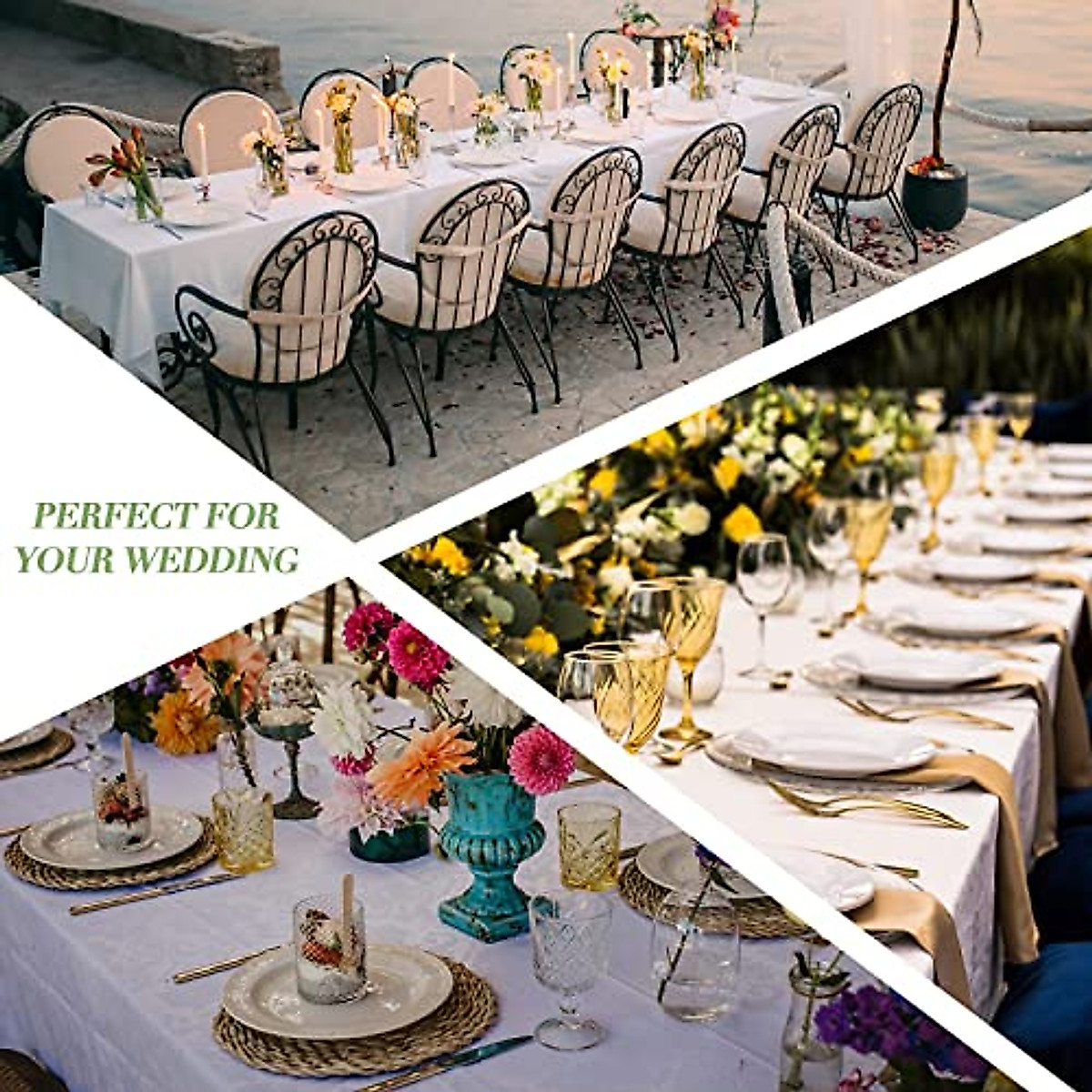 28 Pack Disposable Plastic Tablecloth Rectangle Table Cover 54 x 108 Inches, Disposable Table Clothes for Rectangle Tables Rectangular Plastic Table Cloths for Picnic Camping Party Wedding (White)