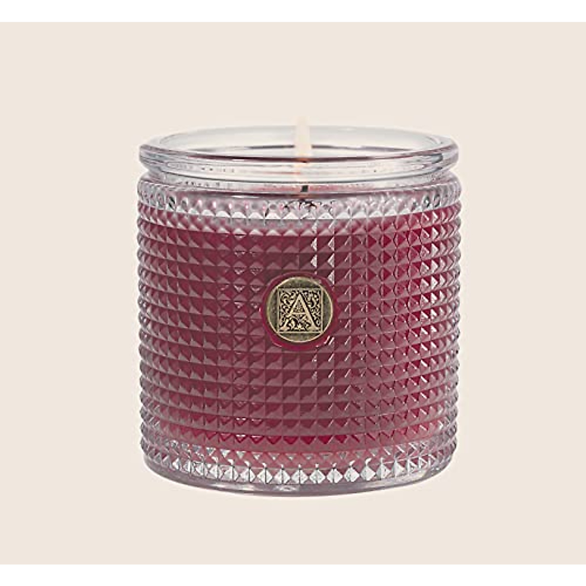 Aromatique Vanilla Rosewater Textured Glass Scented Jar Candle