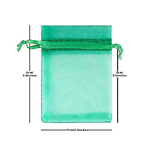 SumDirect 110Pcs 2.7x3.5 inches Mixed Color Sheer Drawstring Organza Jewelry Pouches Wedding Party Christmas Favor Gift Bags (Mixed Color)