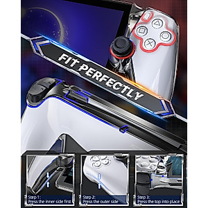 FYOUNG 3 in 1 Accessories Bundle for Playstation Portal, Carrying Case & Hard PC Clear Cover Set with Screen Protector, Protective Shell Portable Travel Handbag for PS5 Portal Remote Player