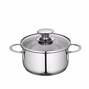 Küchenprofi 2370702814 Saucepan Stainless Steel with Glass Lid
