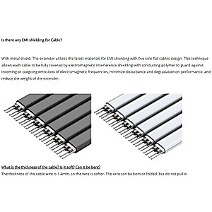 QJJ M.2 Key A.E. 4.0 Extension Cable for M.2 WiFi Card GPU Extension Cable (25cm, R55SF 4.0)